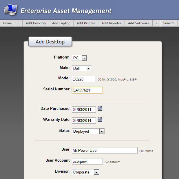 Asset Management Database - Free Download