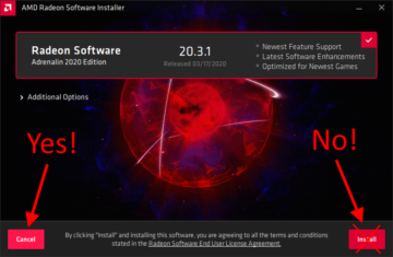 Install Video Driver Only - AMD Radeon Graphics Card