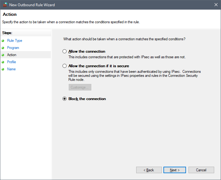 Block Application Advertisements with Windows Firewall