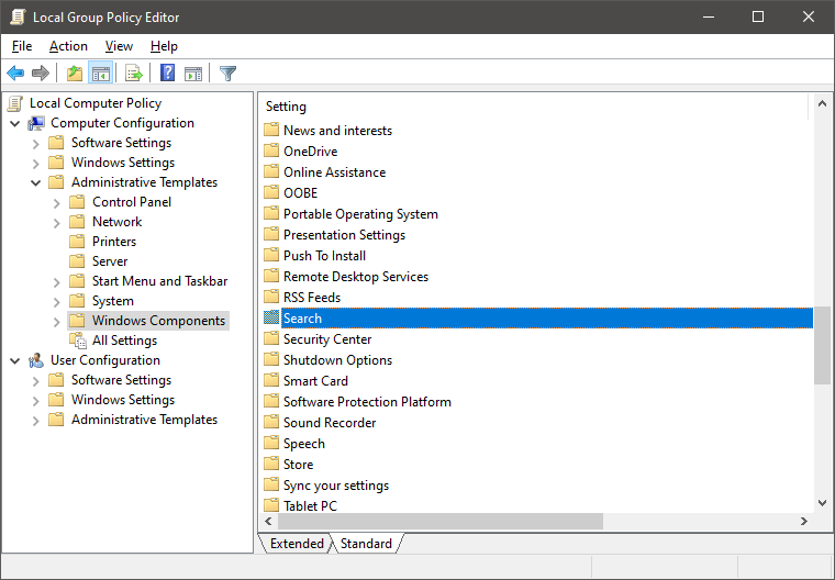 Disable Windows Web Search and Ads