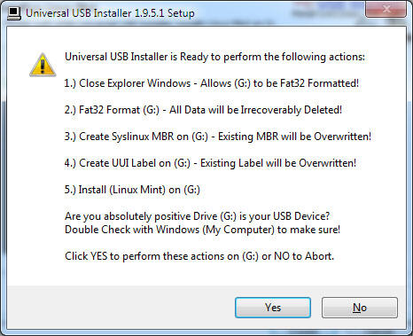 Install Linux from USB Drive