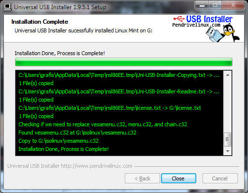Install Linux from USB Drive
